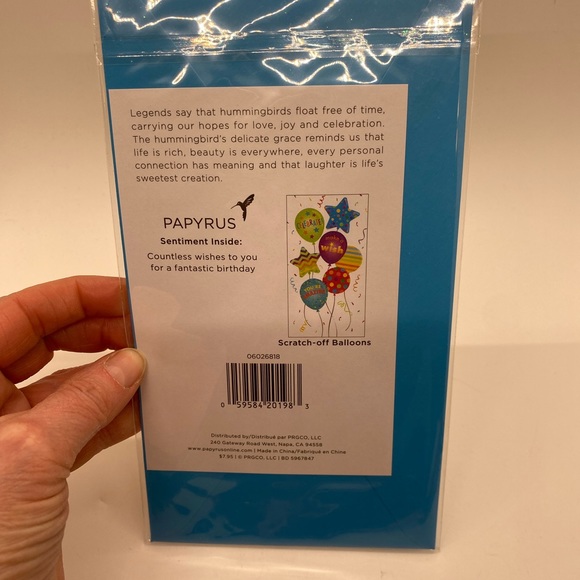 Papyrus | Accents | Nwt Papyrus Happy Birthday Card With Scratch Reveal ...